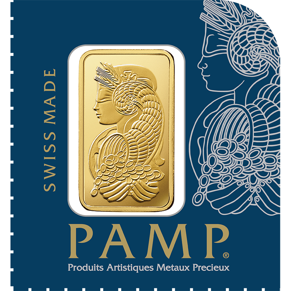 Pamp Logo PAMP Half Ounce Fortuna Gold Bar Veriscan Gold Bullion Co