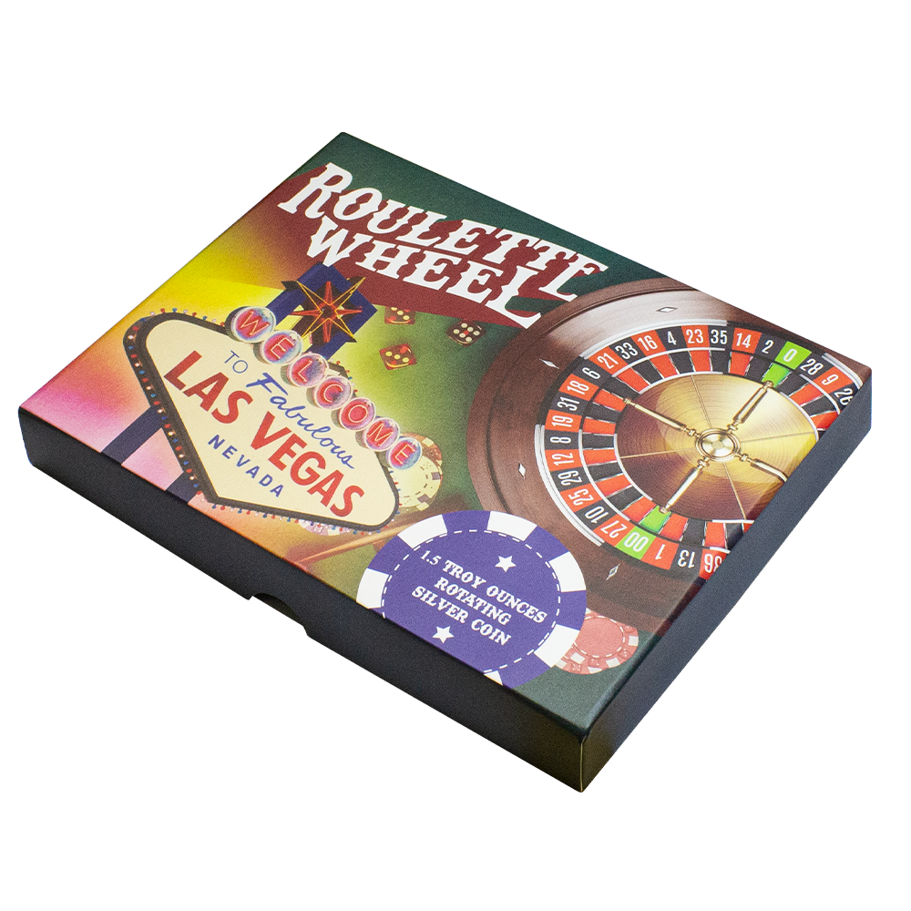 1.5oz Silver Roulette Wheel Spinning Coin | PAMP