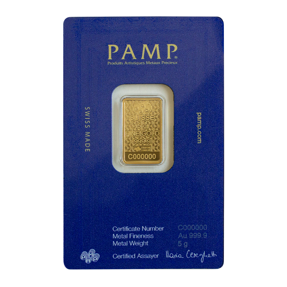 Arabian Horse 5g Pure Gold Bar with Pendant Frame | PAMP
