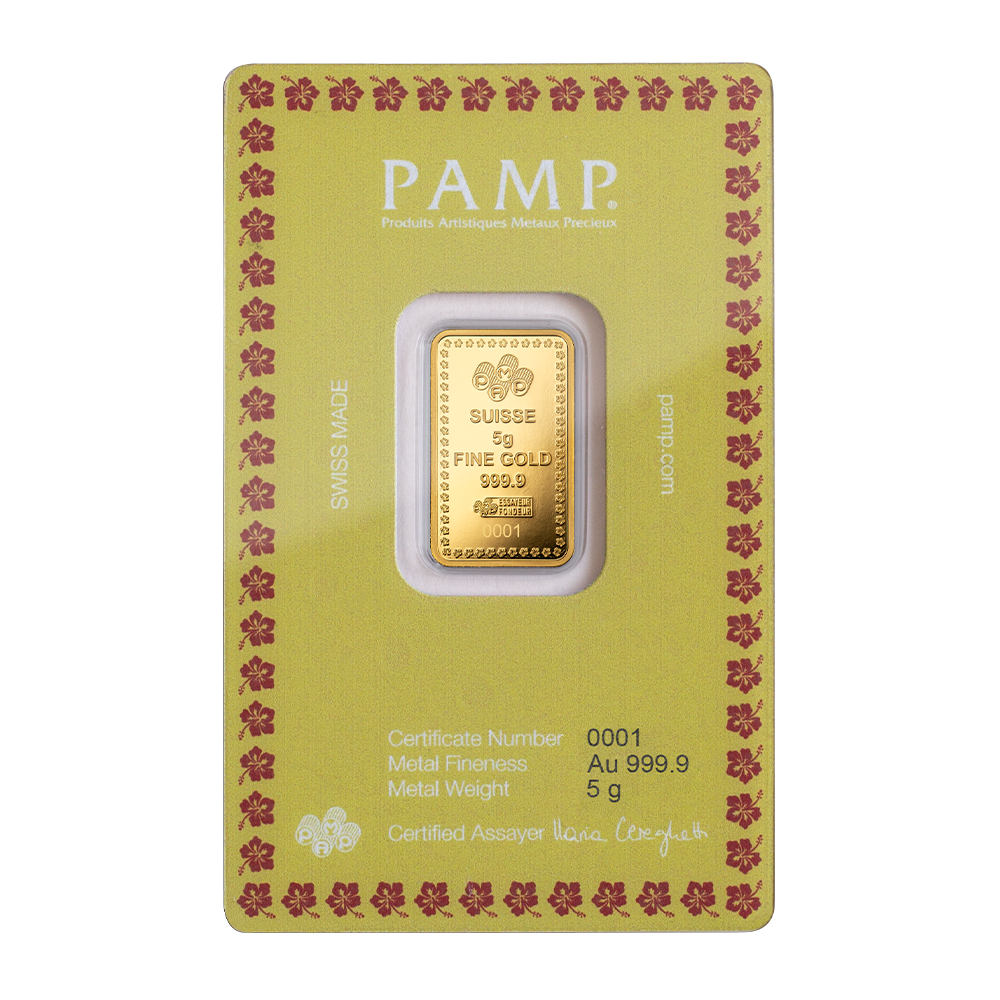2024 Diwali - Lakshmi & Peacocks 5g Pure Gold Bar | PAMP