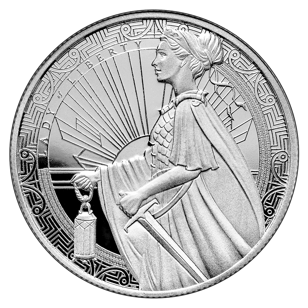 Lady of Liberty Silver Minted Bar - 10z | PAMP