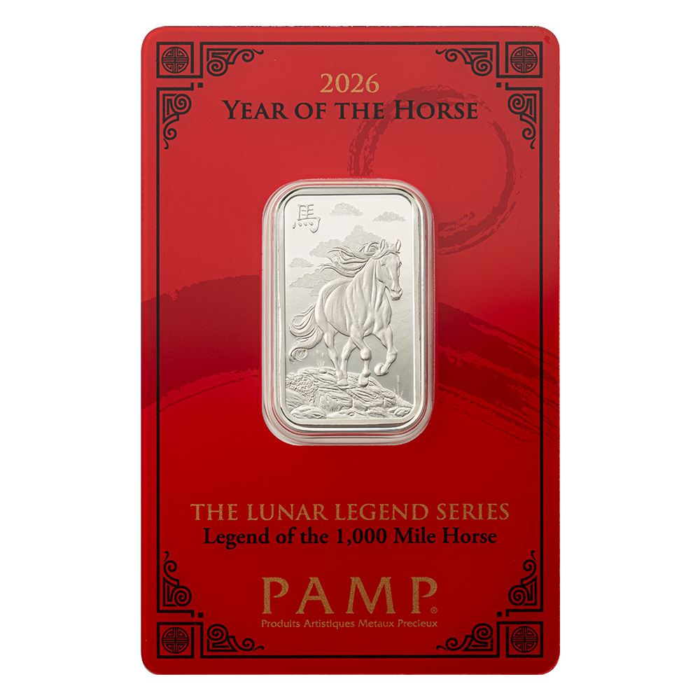 Lunar Legends - 1,000 Mile Horse 10oz Silver Bar | PAMP