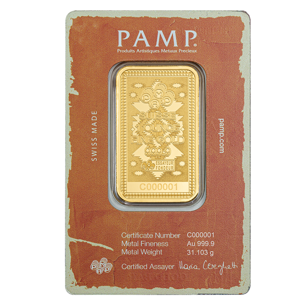 Reflections of America Yellowstone Cowboy 1oz Gold Bar | PAMP